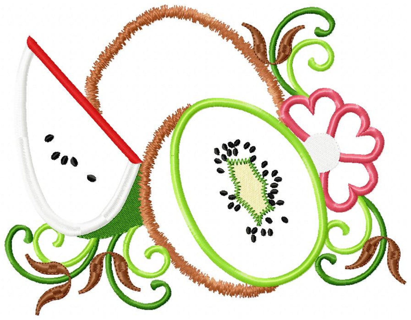 Fruits Collection Applique Kitchen Embroidery 4x4 5x4 | Etsy