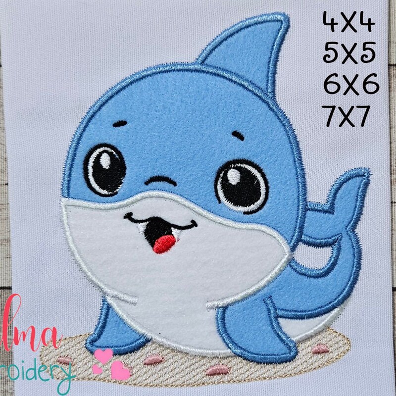Shark Applique - Etsy
