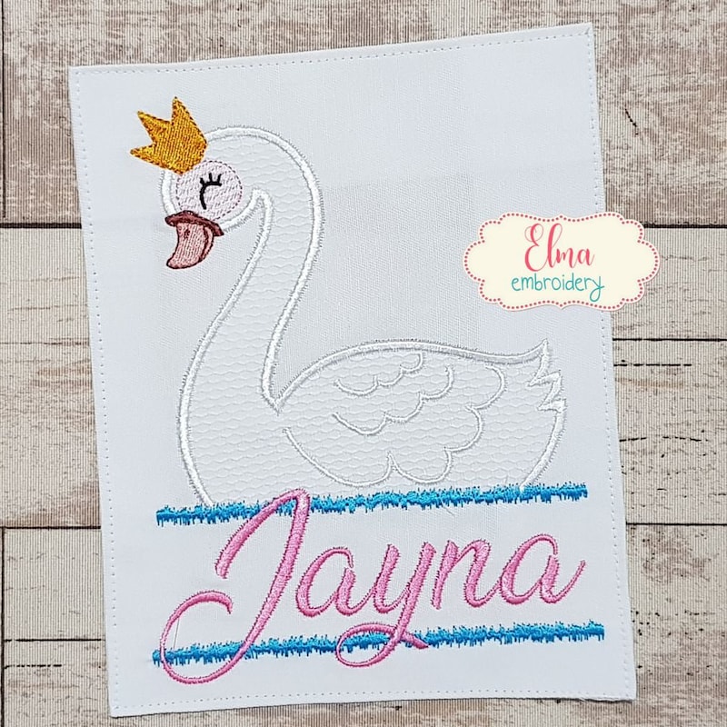 Swan Embroidery - Etsy