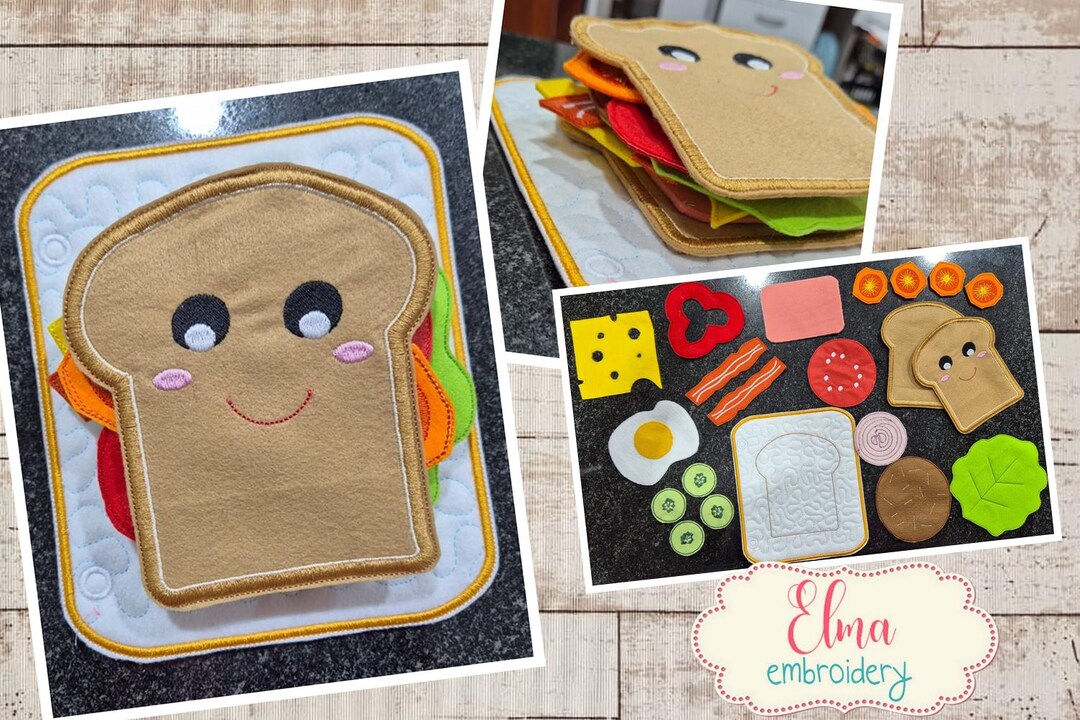 Sandwich Sensory Game ITH Project - Applique - 5x7 5x8 6x10 7x12 ...