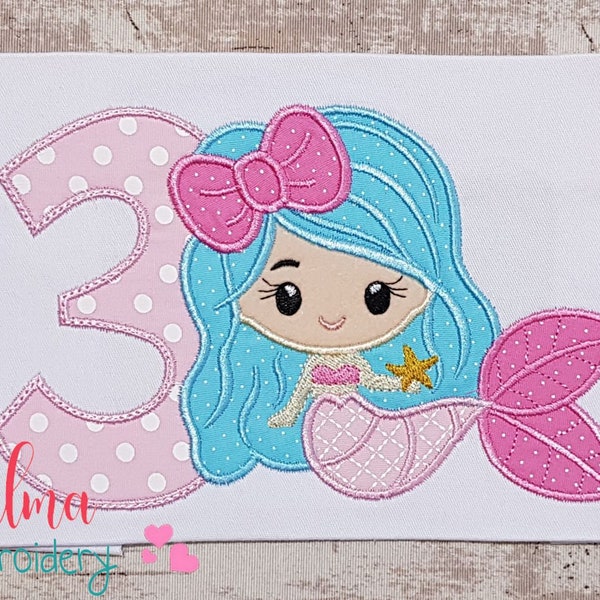 Mermaid Embroidery - Etsy