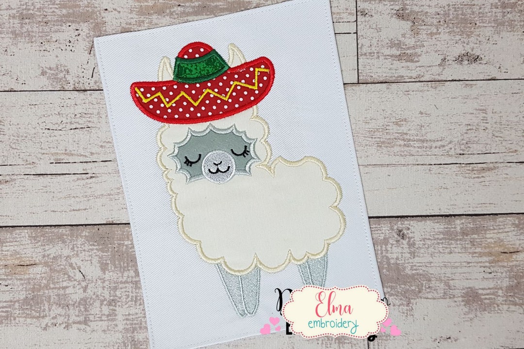 Mexican Llama - Machine Embroidery Design - Applique - 5 De Mayo ...