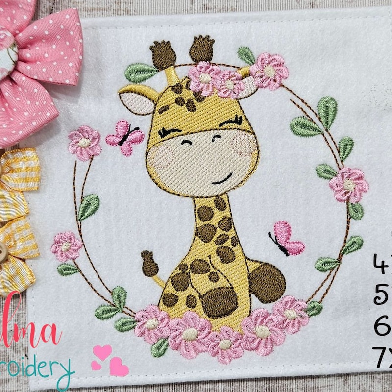 Giraffe Embroidery - Etsy