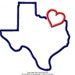 Texas Map With Heart Machine Embroidery Design Applique Embroidery ...