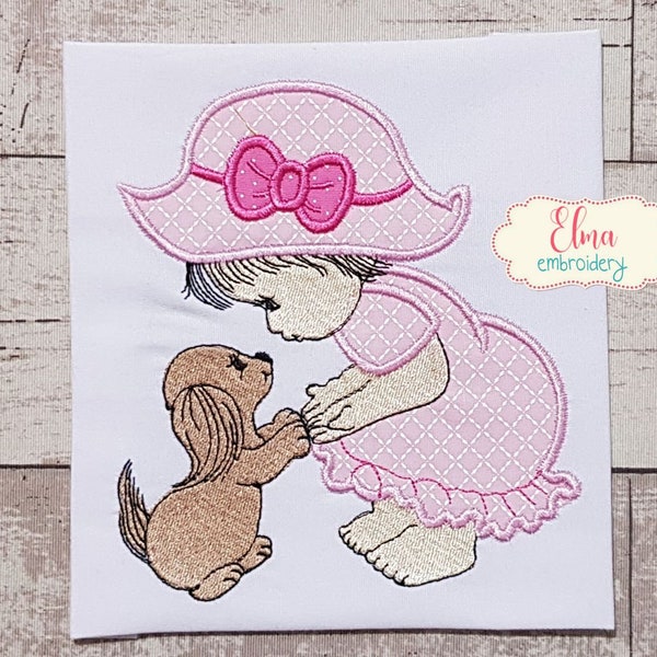 Girl Applique - Etsy