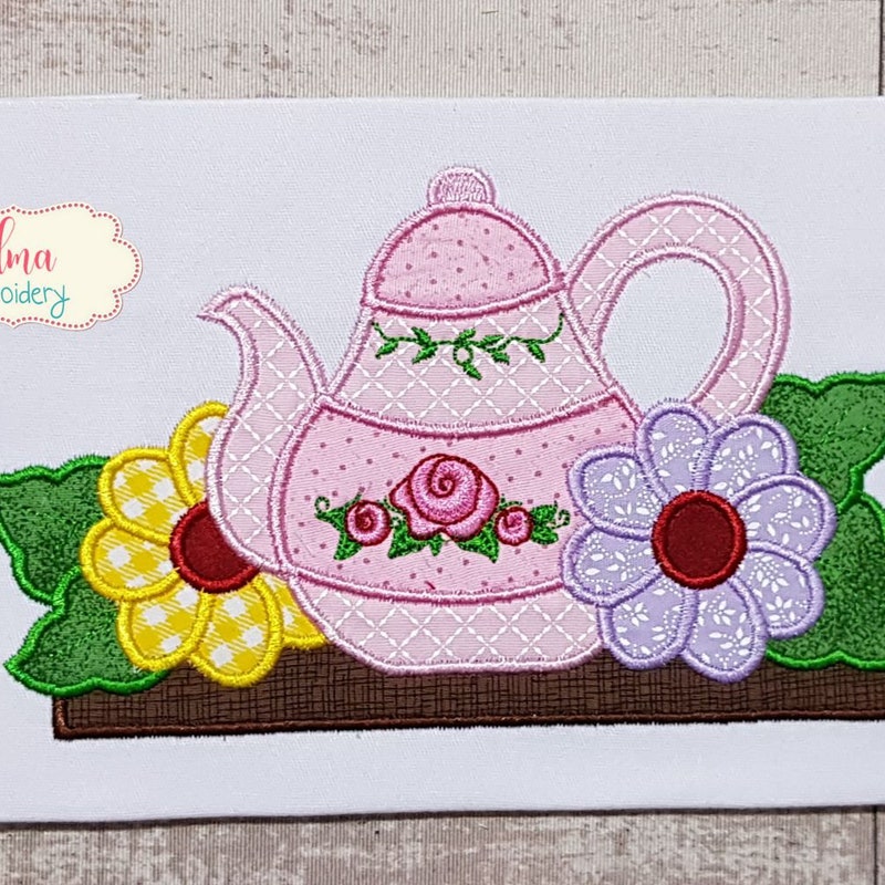 Teapot Applique - Etsy