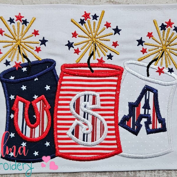 Firecracker Applique - Etsy