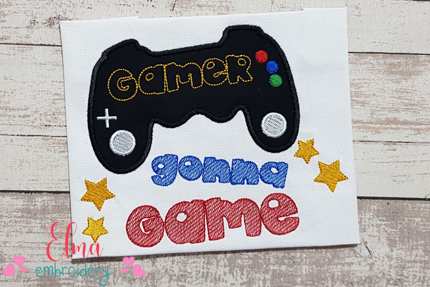 Gamer Gonna Game Machine Embroidery Design Applique - Etsy
