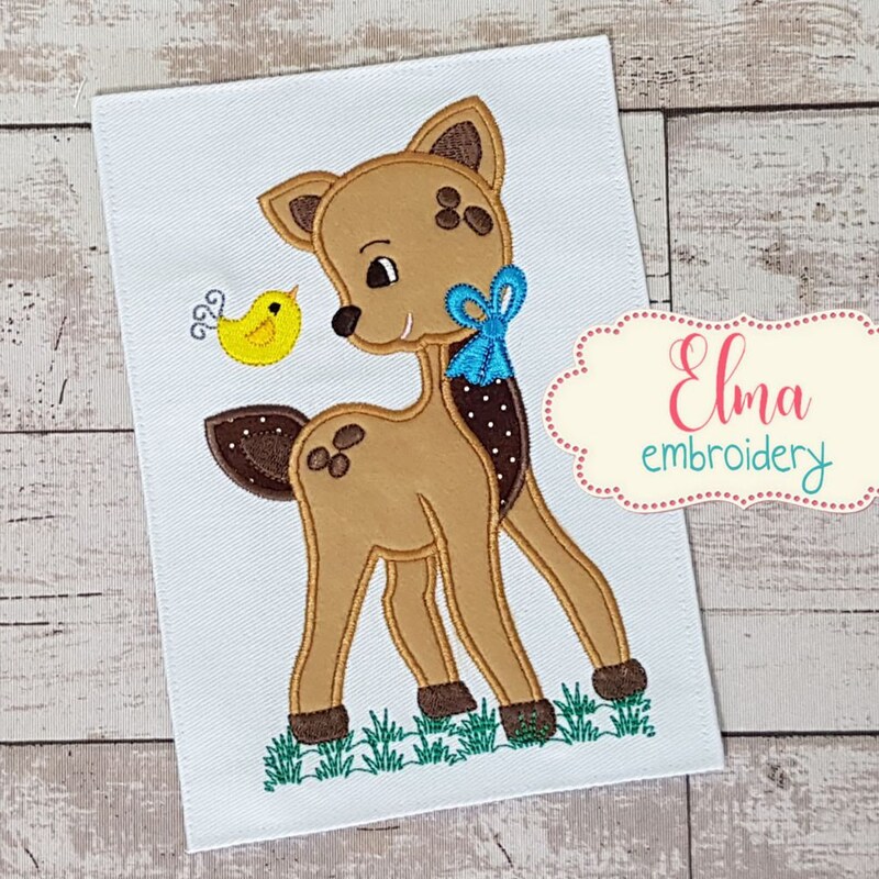 Deer Applique - Etsy