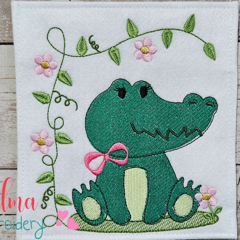 Alligator Applique - Etsy