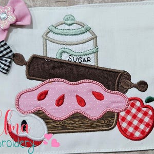 Kitchen Applique Machine Embroidery Design: Apple, Pie, Pasta Roll ...