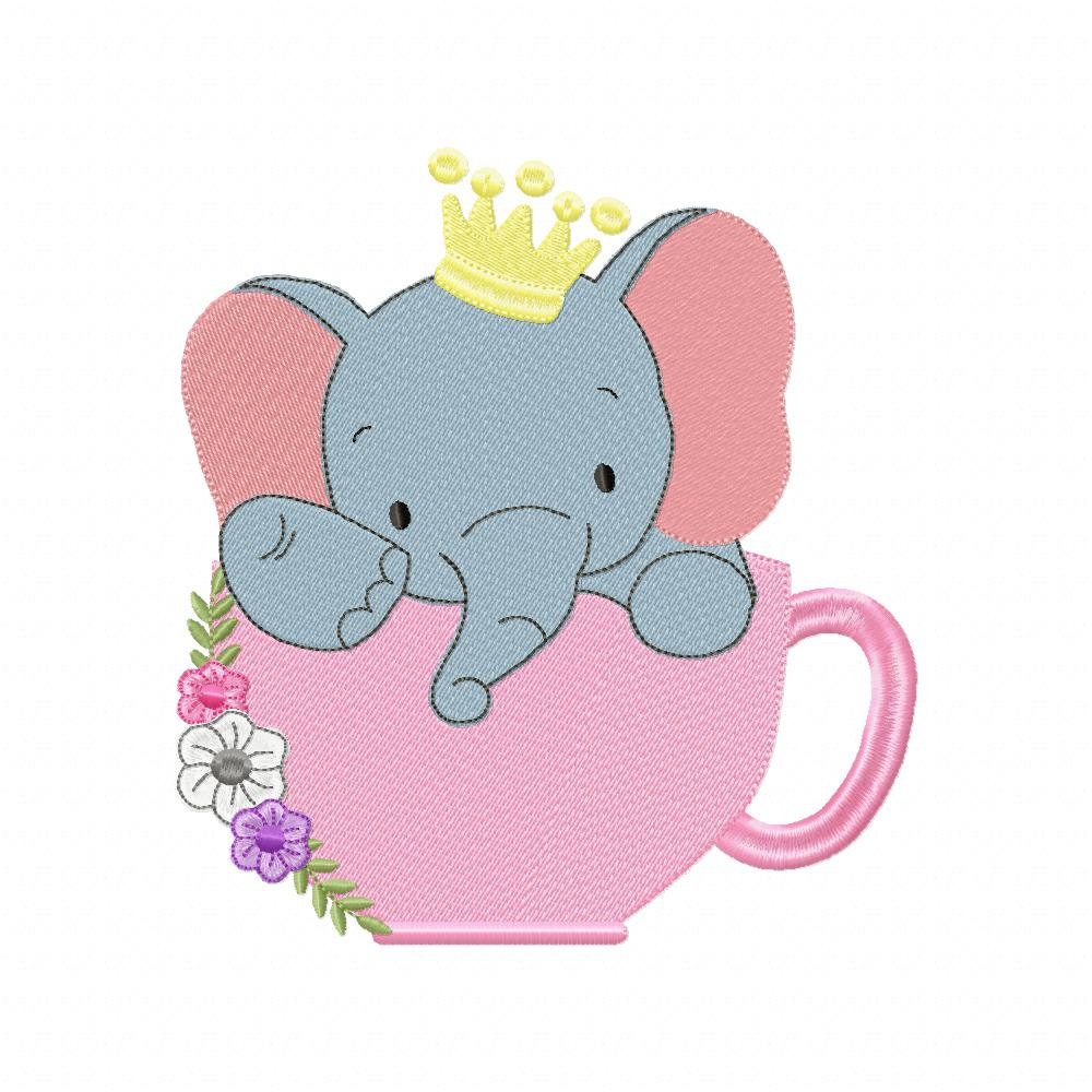 Prince Animals in the Cup Machine Embroidery Design Fill - Etsy