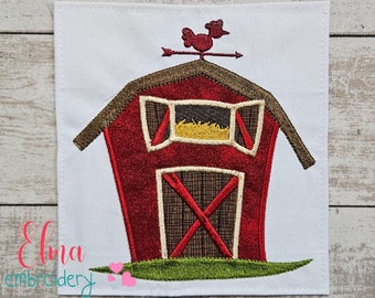 Barn Farm Embroidery Applique Design - Etsy
