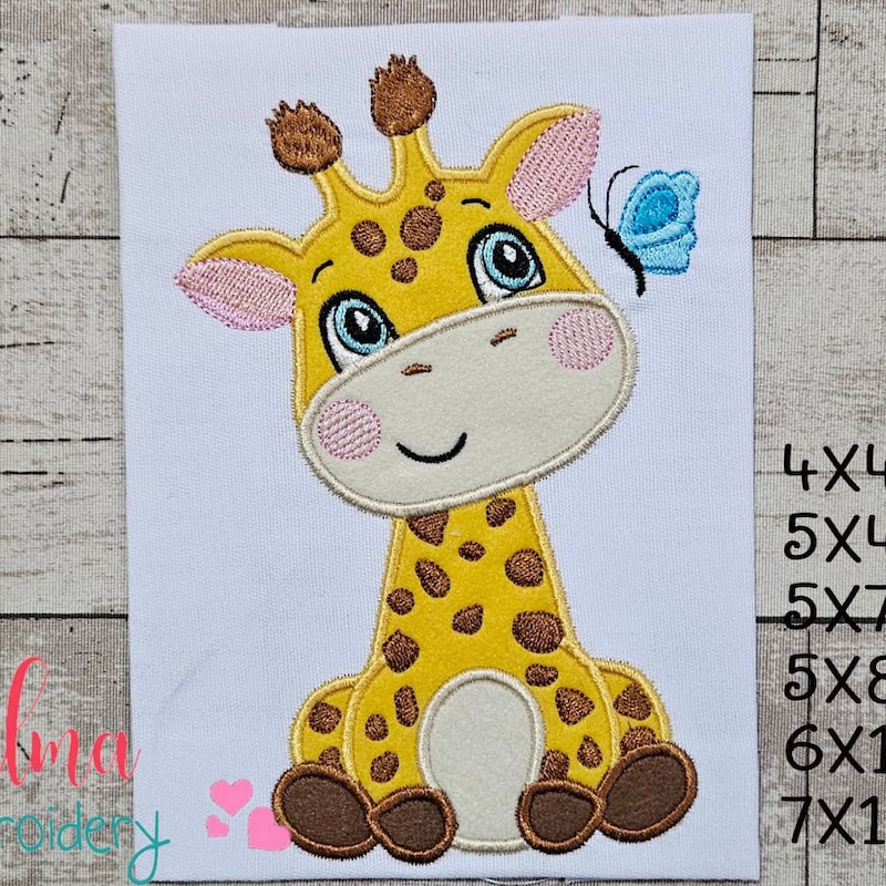Giraffe Applique - Etsy