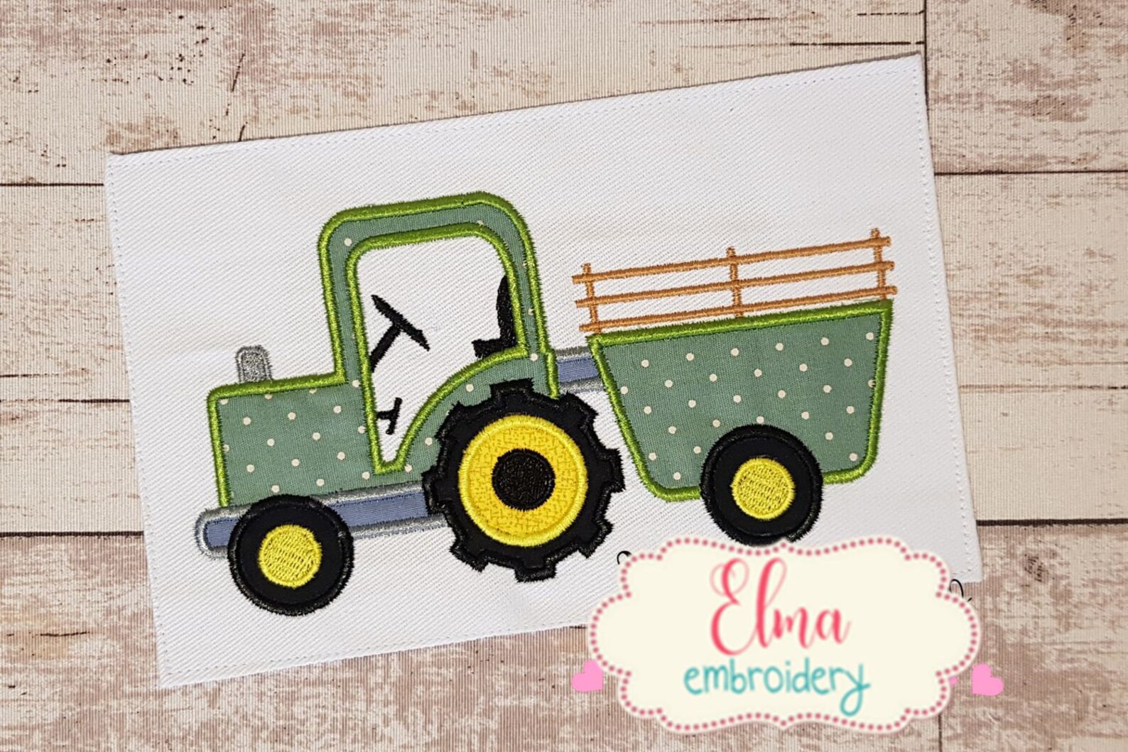 Farm Tractor Applique Embroidery Design 5x7 6x10 7x12 - Etsy