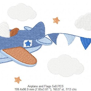 Airplane Embroidery Design: Fill Stitch Plane Applique (digital ...