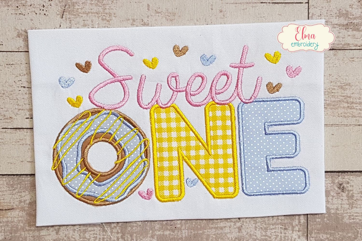 Sweet One Donut 1st Birthday Applique 4x4 5x4 5x7 5x8 6x10 | Etsy
