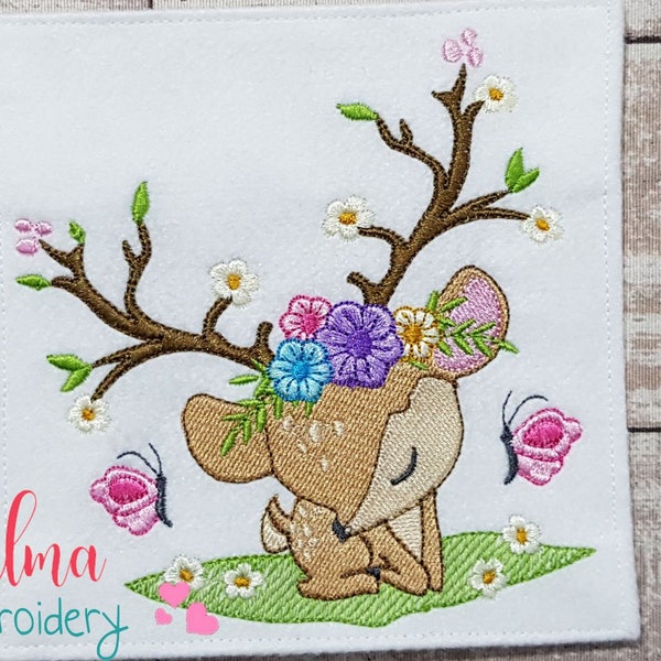 Applique Deer - Etsy