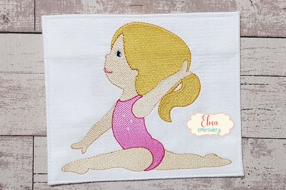 Gymnast Girl Fill Stitch 3x3 4x4 5x5 6x6 7x7 Machine - Etsy