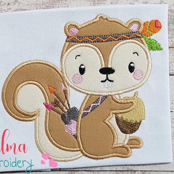 Squirrel Applique - Etsy