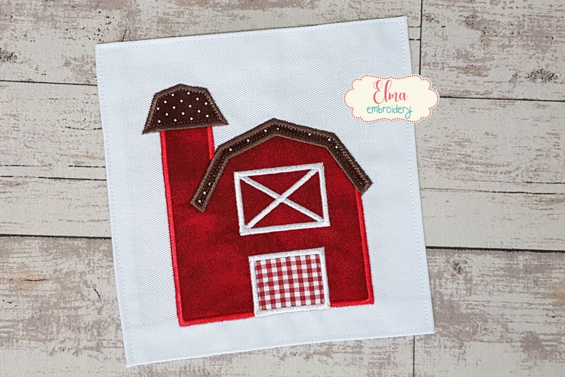 Farm Barn Applique Embroidery Design 4x4 5x5 6x6 7x7 | Etsy