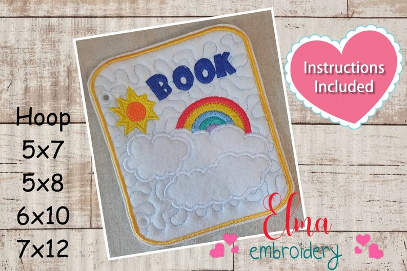 Felt Sensory Book Game 6 Activities ITH Project Applique 5x7 - Etsy