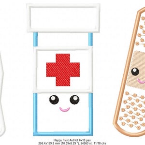 Happy First Aid Kit - Machine Embroidery Design - Applique - Fist Aid ...