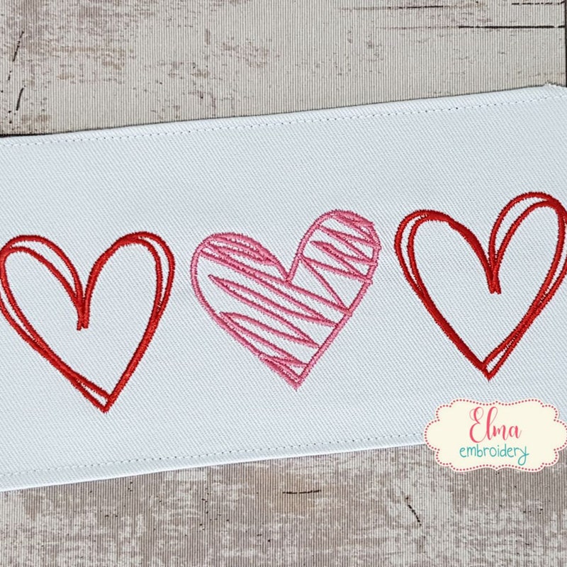 Embroidery Hearts - Etsy