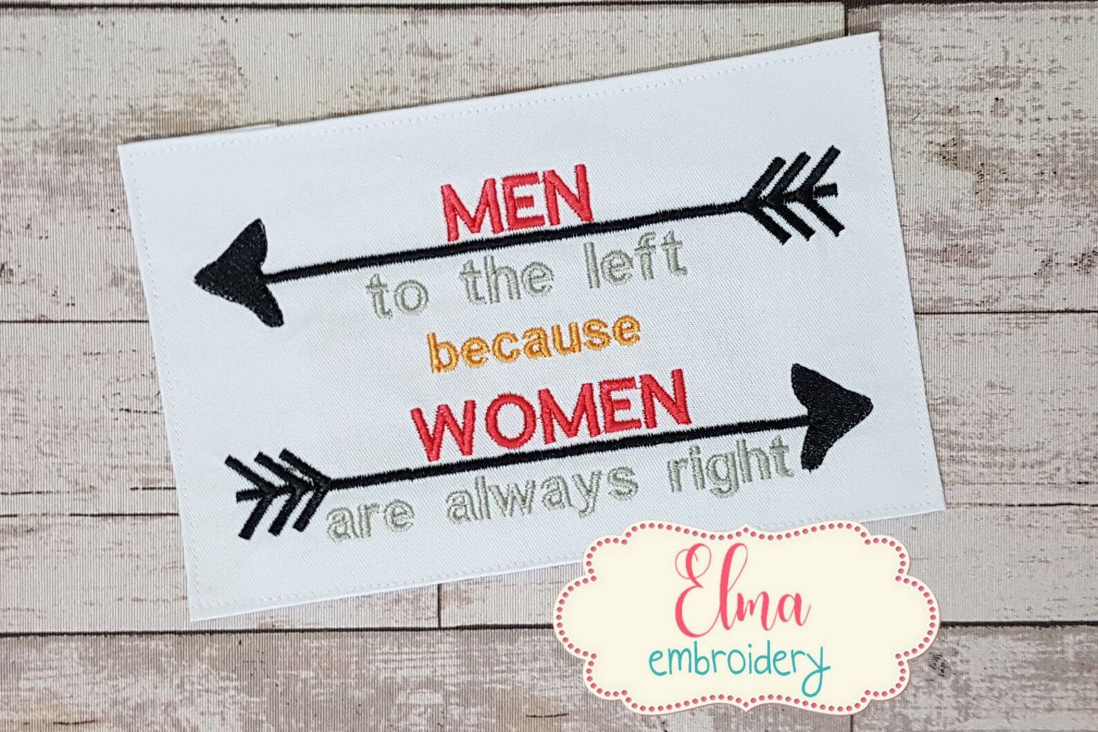 Men to the Left Because Women Are Always Right Quote 4x4 - Etsy
