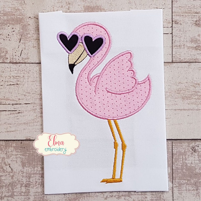 Flamingo Embroidery - Etsy
