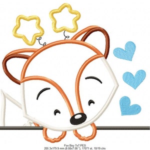 Fox Girl and Boy Machine Embroidery Design - Applique Embroidery - Set ...