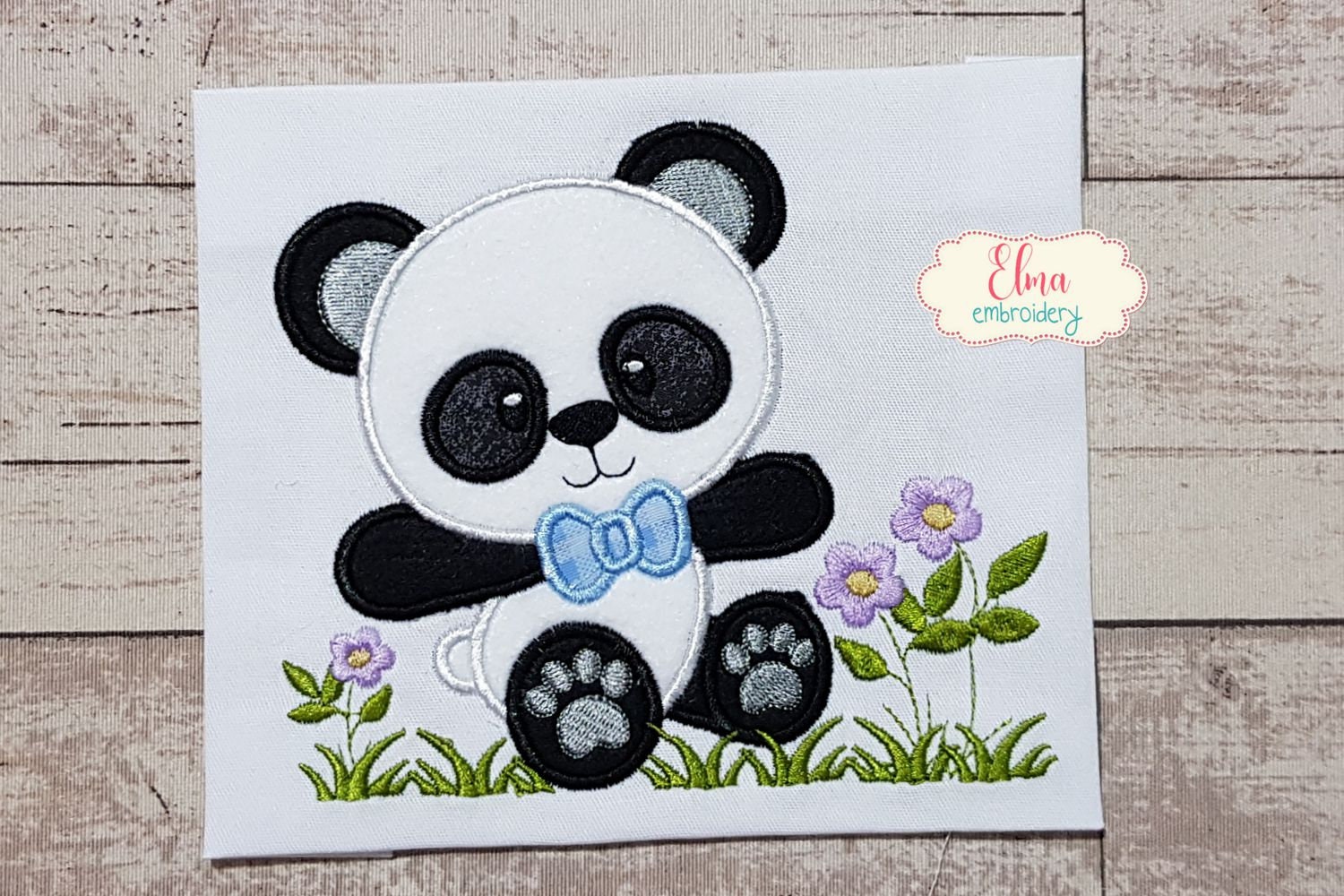 Panda Bear Boy Machine Embroidery Design Applique - Etsy