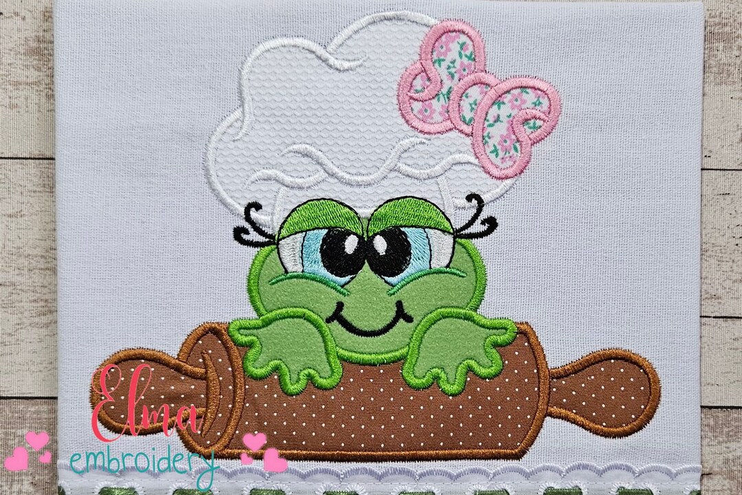 Kitchen Chef Frog - Machine Embroidery Design - Applique - Animal ...