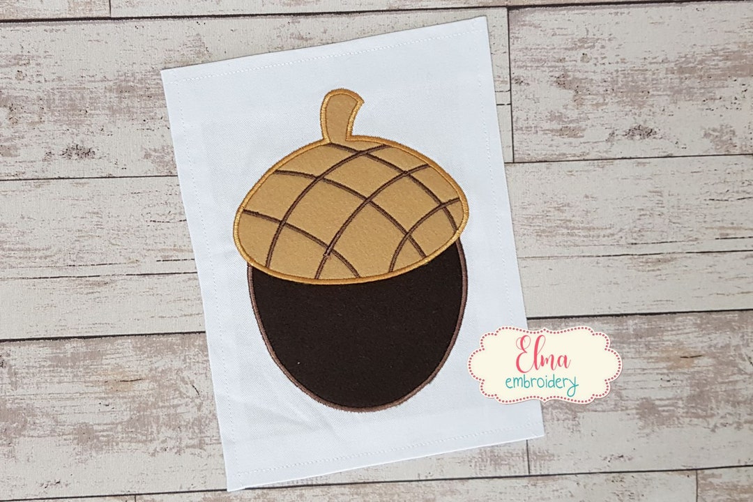 Acorn - Applique Embroidery Design - 4x4 5x5 6x6 - Machine Embroidery ...