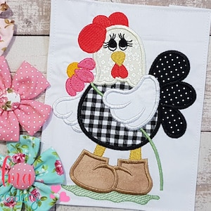 Chicken With Shoes - Machine Embroidery Design - Applique - Animal ...