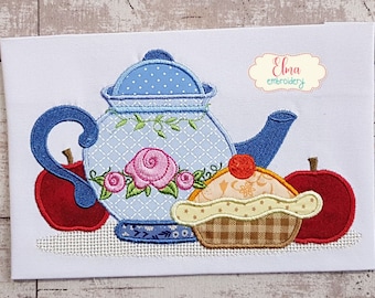 Tea Pot Machine Embroidery Design Embroidery Designs - Etsy