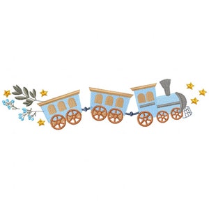 Cute Little Train - Machine Embroidery Design - Fill Stitch - Newborn ...