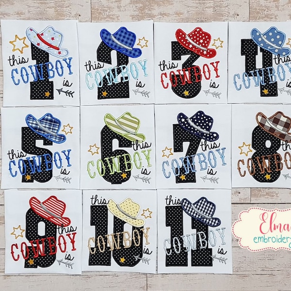 Cowboy Applique - Etsy