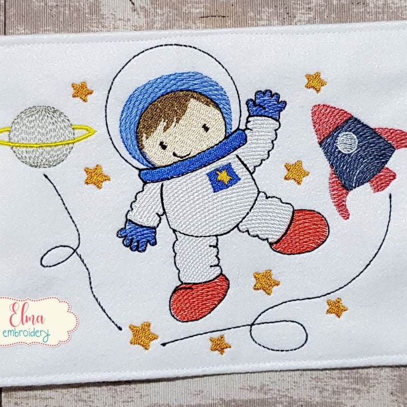 Astronaut Embroidery - Etsy