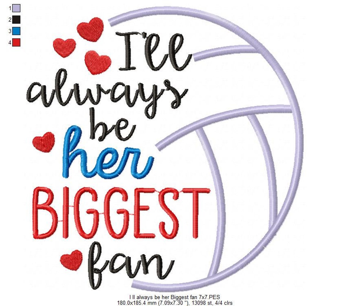 I'll Always Be Her Biggest Fan Fill Stitch 4x4 5x5 6x6 - Etsy
