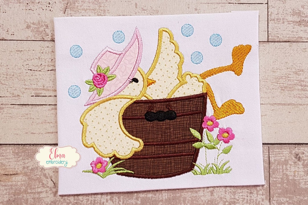 Chick Girl Bathing Embroidery Design – Applique (4x4 5x5 6x6 7x7) - Etsy