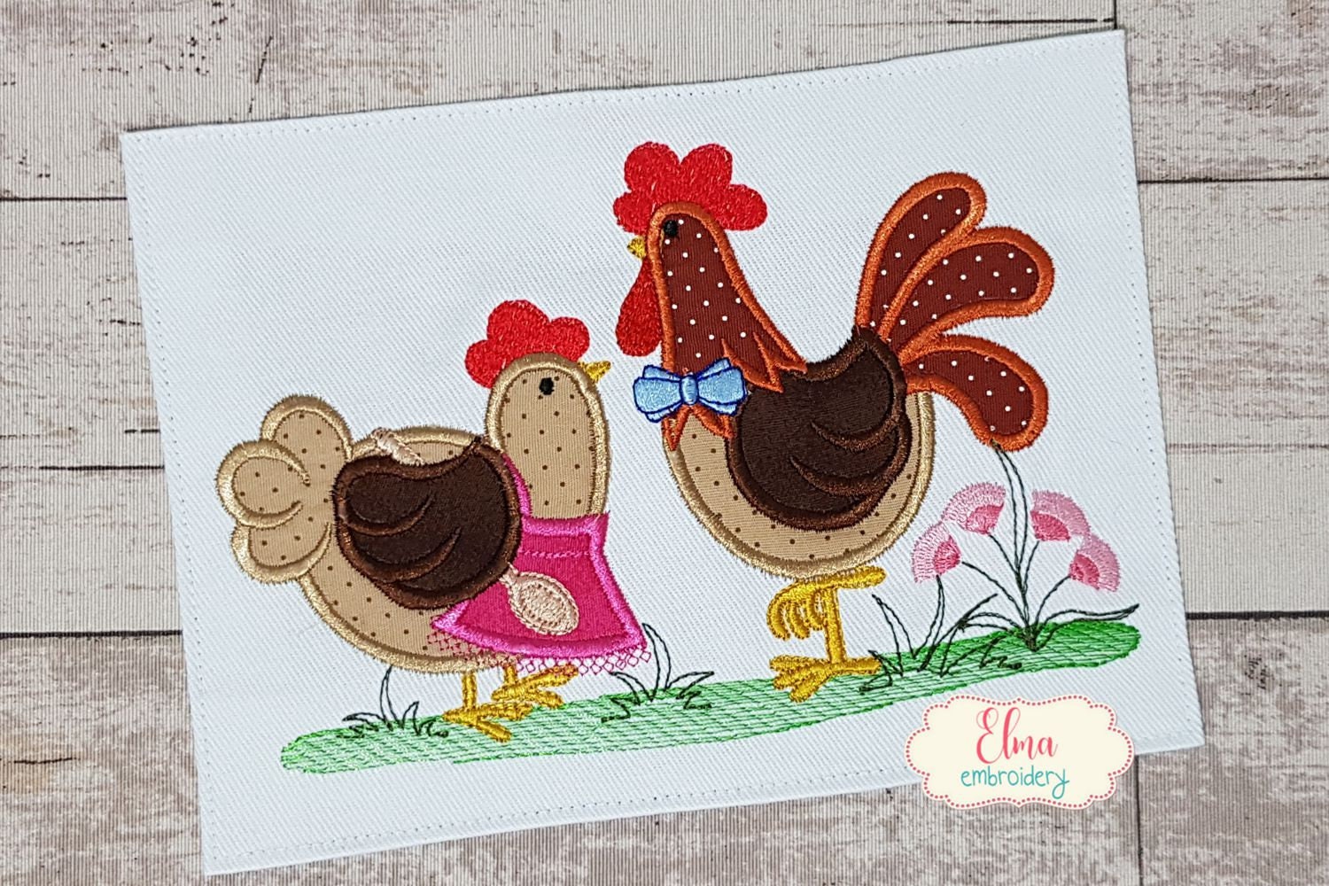 Chicken and Rooster Machine Embroidery Design Applique - Etsy