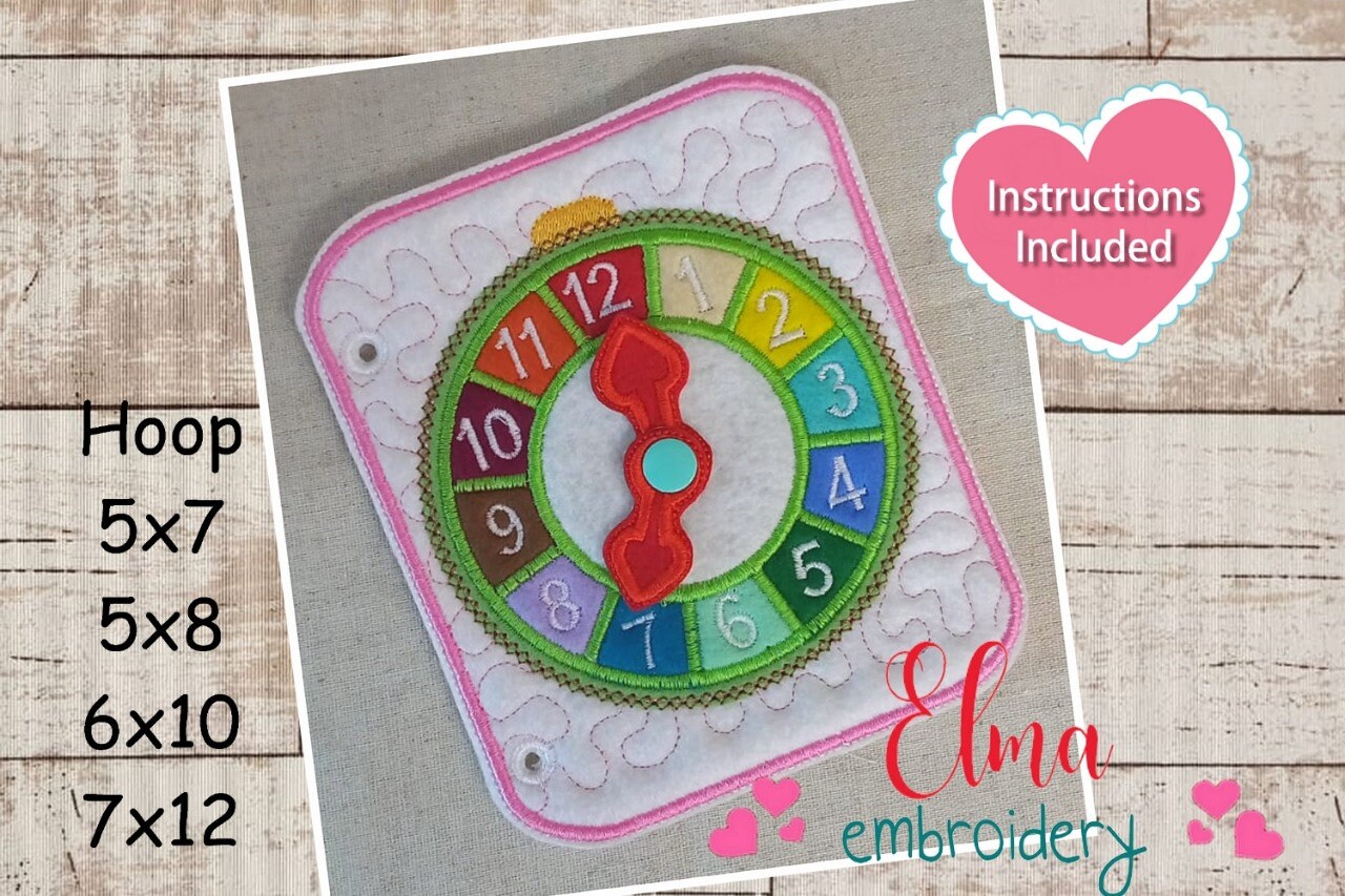 Felt Sensory Book Game 6 Activities ITH Project Applique 5x7 - Etsy