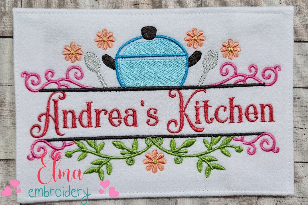 Pot and Cutlery Kitchen Split Embroidery Design (digital Download) - Etsy