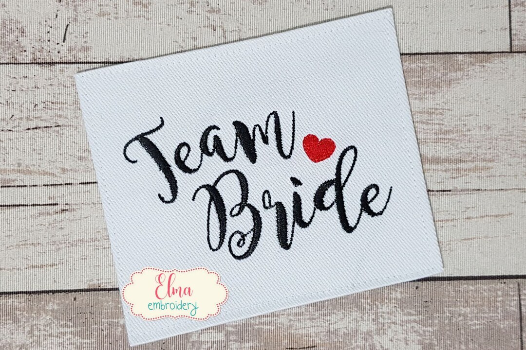 Team Bride Embroidery Design - 4x4 5x7 - Machine Embroidery Design ...
