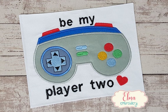 Be My Player Two Machine Embroidery Design Applique | Etsy