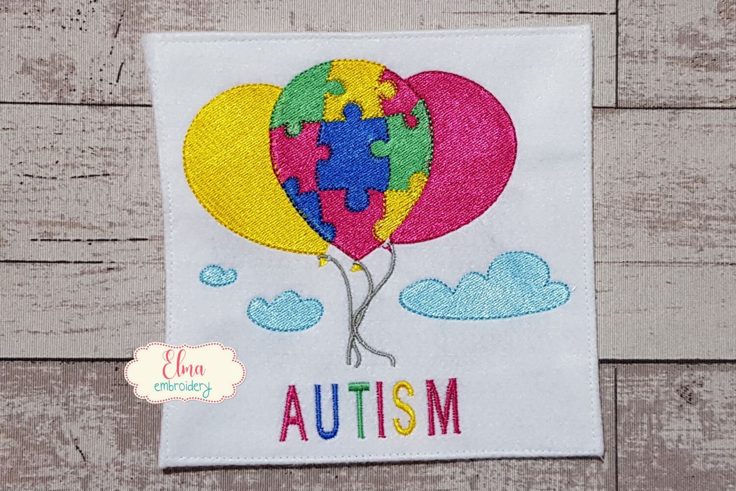 Autism Balloons Fill Stitch Embrooidery 3x3 4x4 5x5 6x6 | Etsy