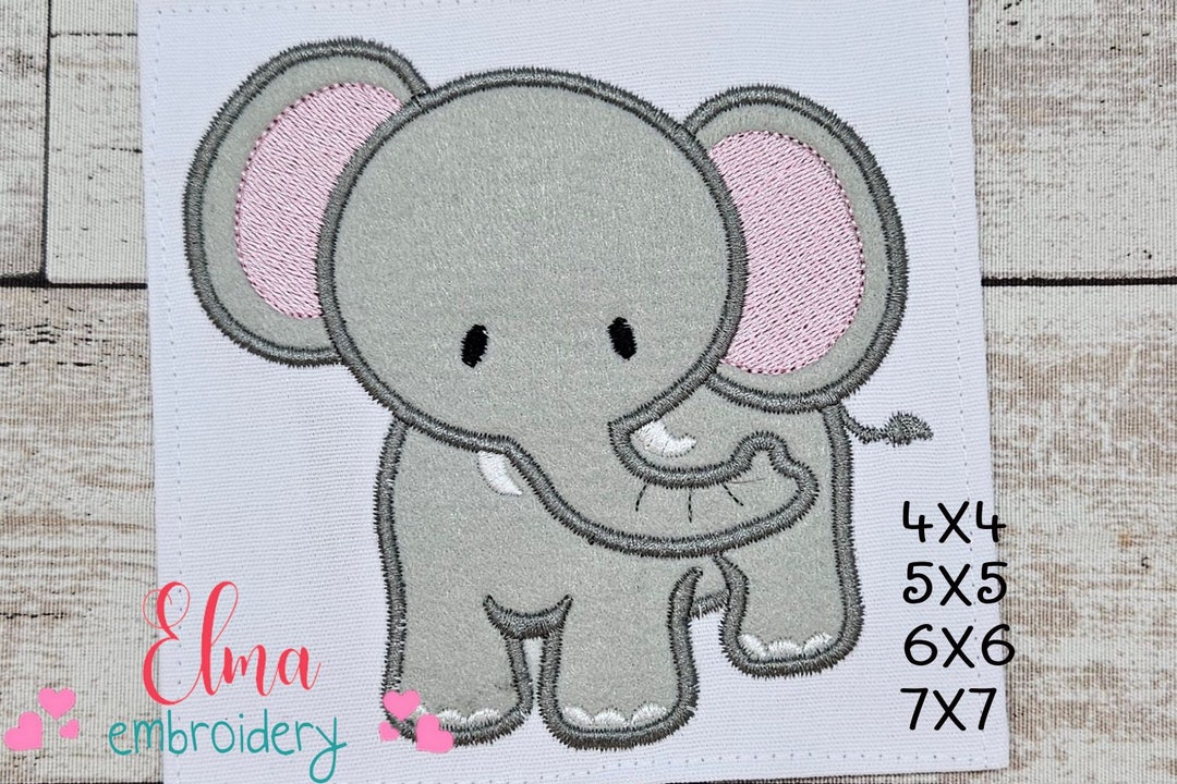 Safari Elephant Boy - Machine Embroidery Design - Applique - Animal ...