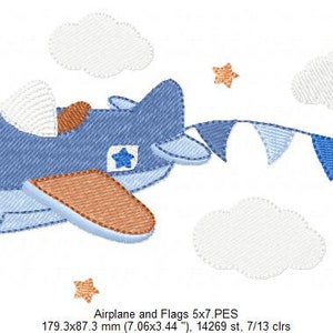 Airplane Embroidery Design: Fill Stitch Plane Applique (digital ...