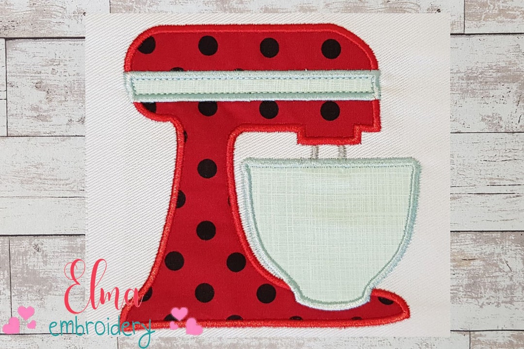 Mixer Applique Embroidery Design: Kitchen Decor (4x4 5x5 6x6 7x7 ...